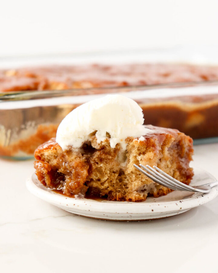 Sticky Caramel Apple Spice Cake - Knead Some Sweets