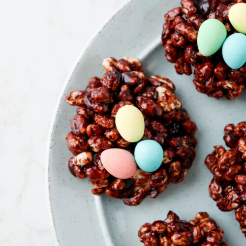 Puffed Wheat Mini Egg Nests - Knead Some Sweets